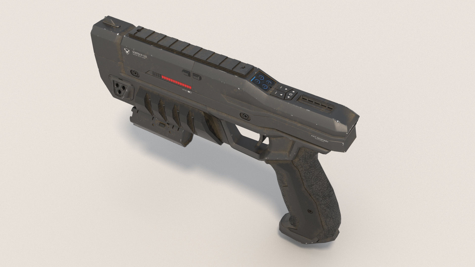 Sci-Fi Blaster 3D model | CGTrader