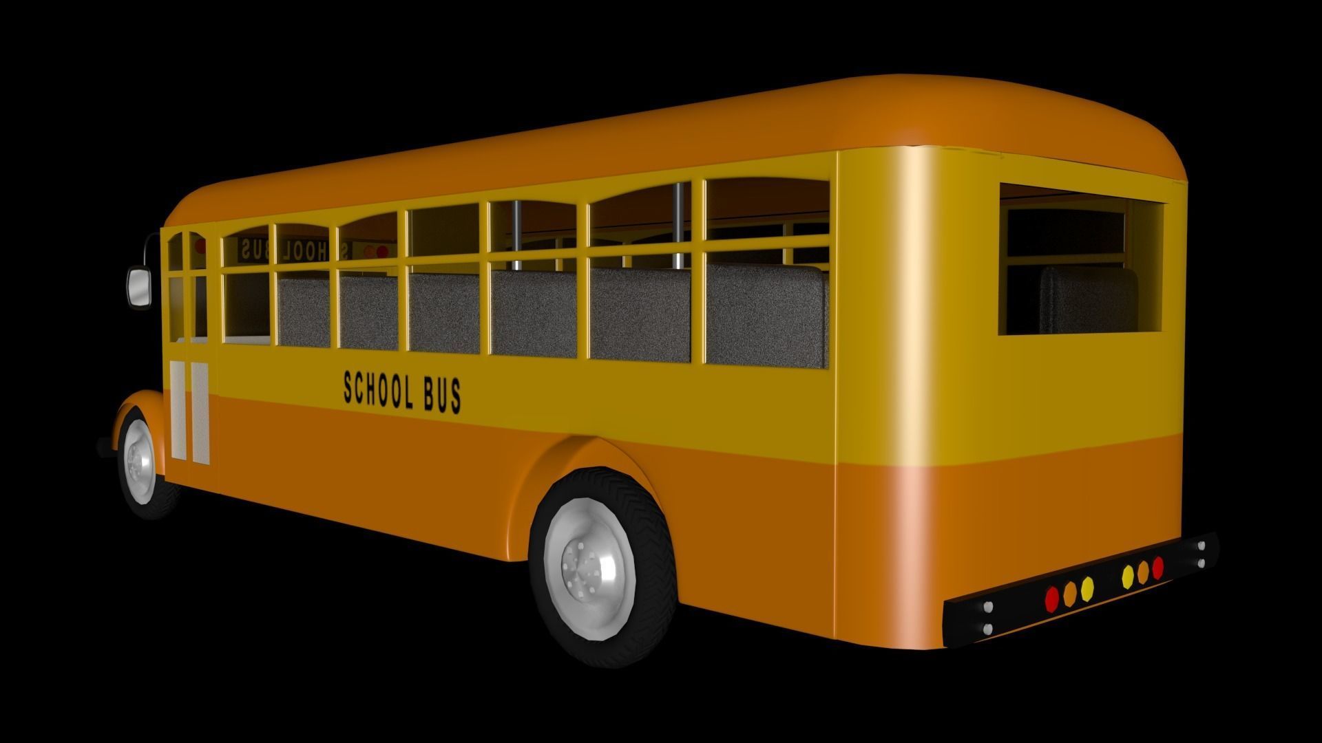 SCHOOL BUS 3D MODEL WITH INTERIOR 3D model | CGTrader