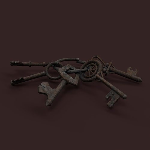 Medieval Keys Ring of Keys 3D model | CGTrader