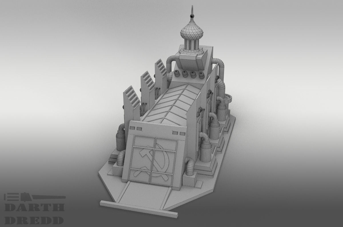 Red Alert 2 Soviet War Factory 3D model | CGTrader