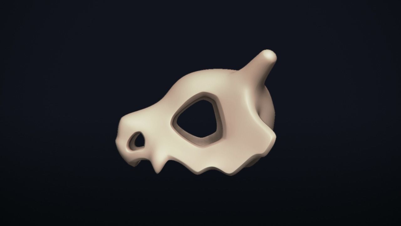 Cubone Skull - 3d printable model free 3D model | CGTrader