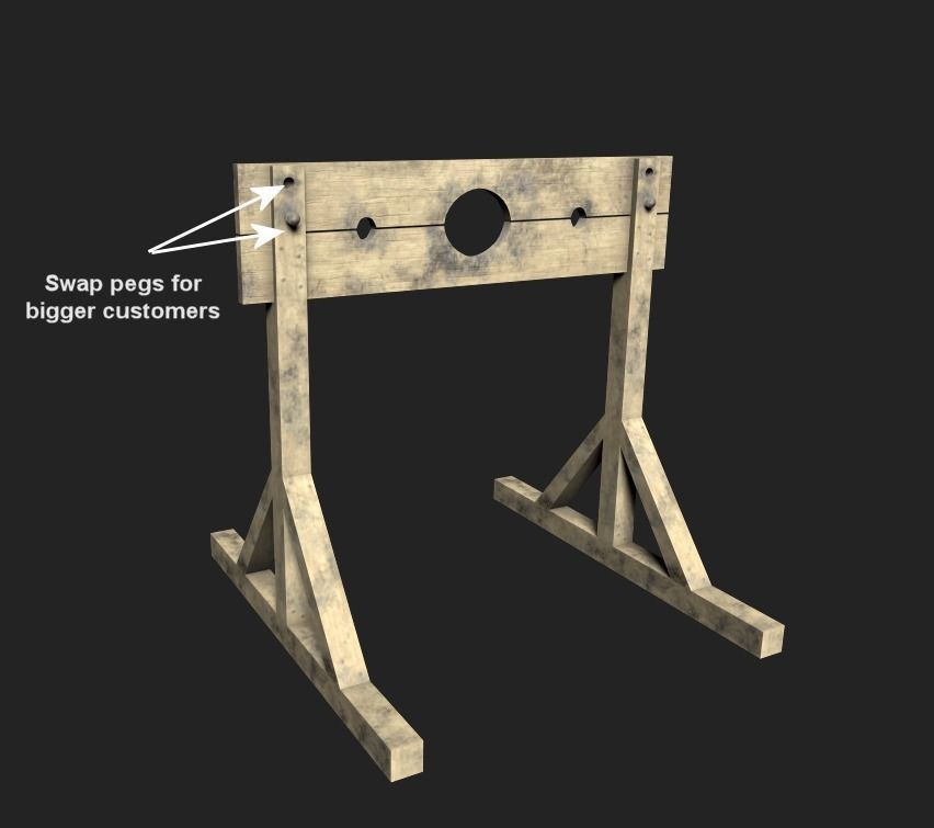 3D model Adjustable Medieval Pillory VR / AR / low-poly | CGTrader