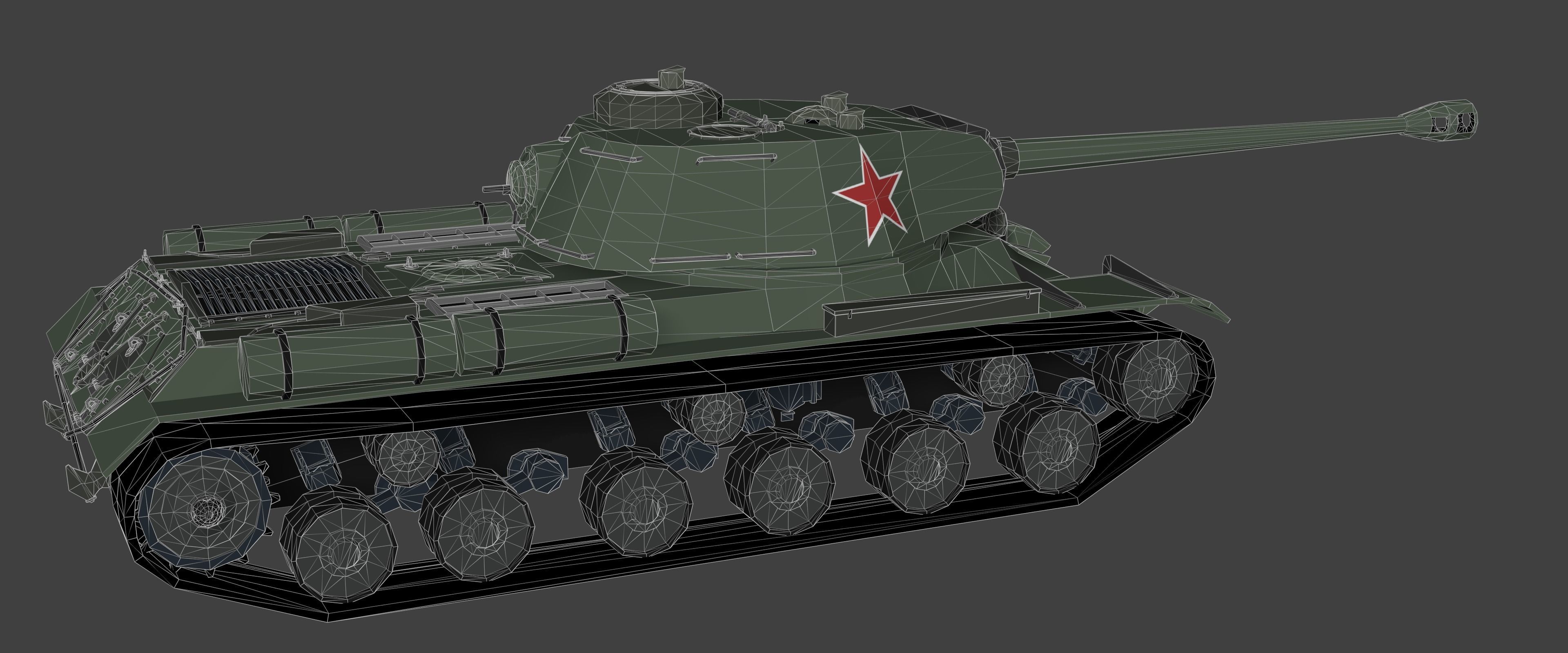 3D model IS 2 Tank USSR LowPoly isometric VR / AR / low-poly | CGTrader