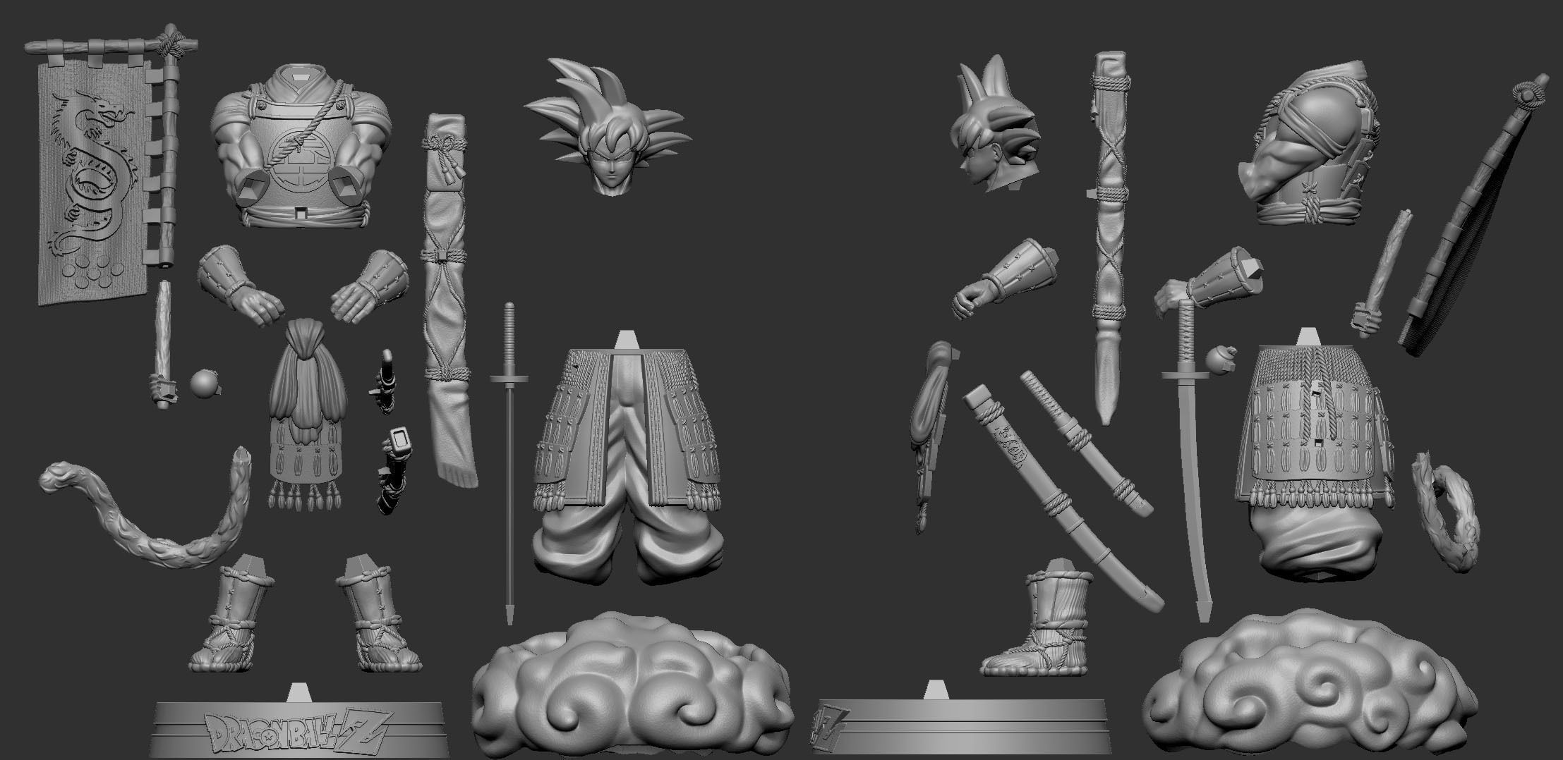 Dragon Ball Shogun - Goku 3D model 3D printable | CGTrader