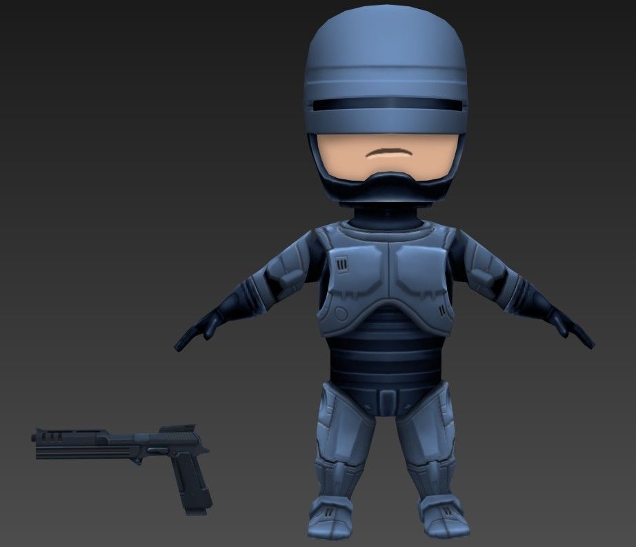 3D model Robocop robot with gun VR / AR / low-poly | CGTrader