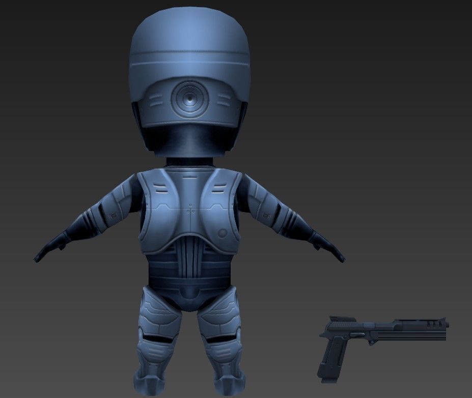 3D model Robocop robot with gun VR / AR / low-poly | CGTrader
