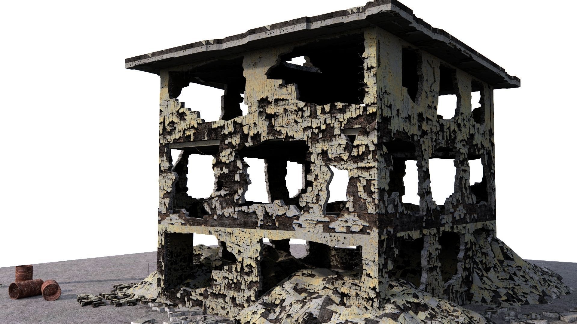 DAMAGED BUILDINGS 3D model | CGTrader