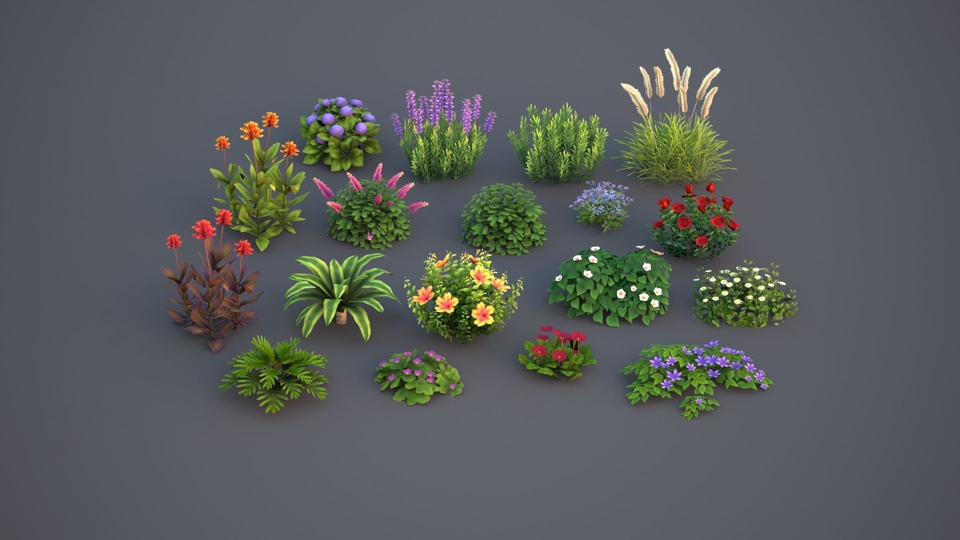 Flower Low Poly Collection | CGTrader