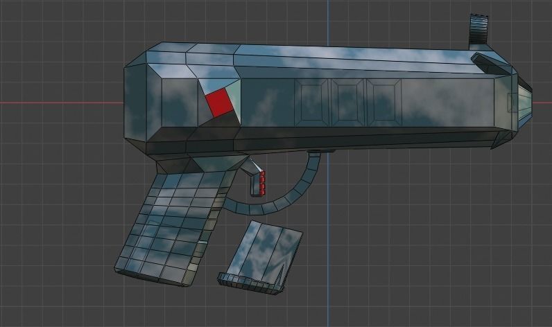 3D model Futuristic Blaster VR / AR / low-poly | CGTrader