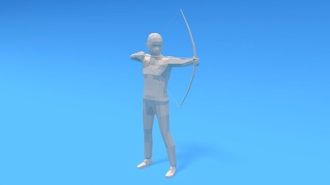 3D model Low Poly Archer Kid VR / AR / low-poly | CGTrader