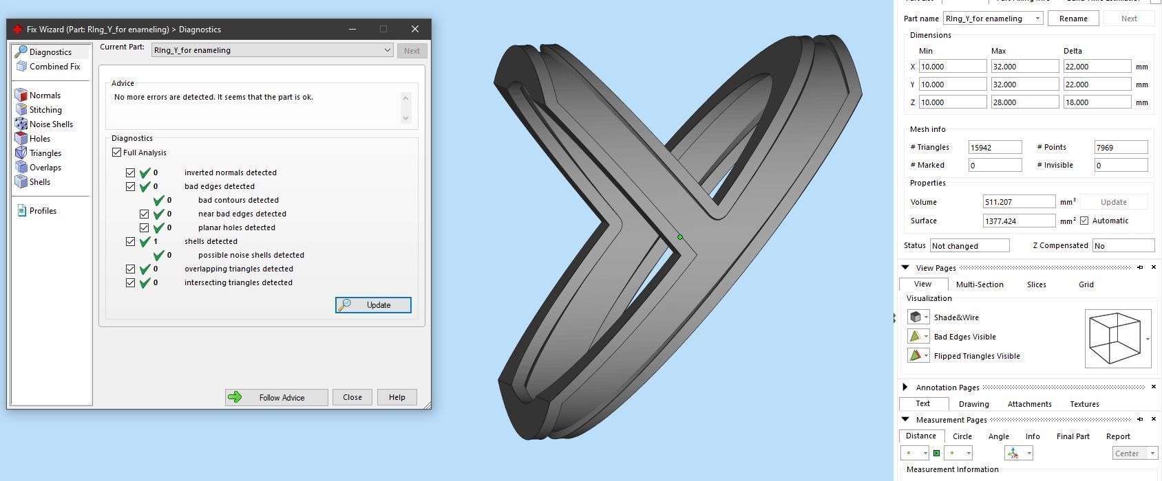 Abstract XYN or XYZ letters enameled rings 3D model 3D printable | CGTrader