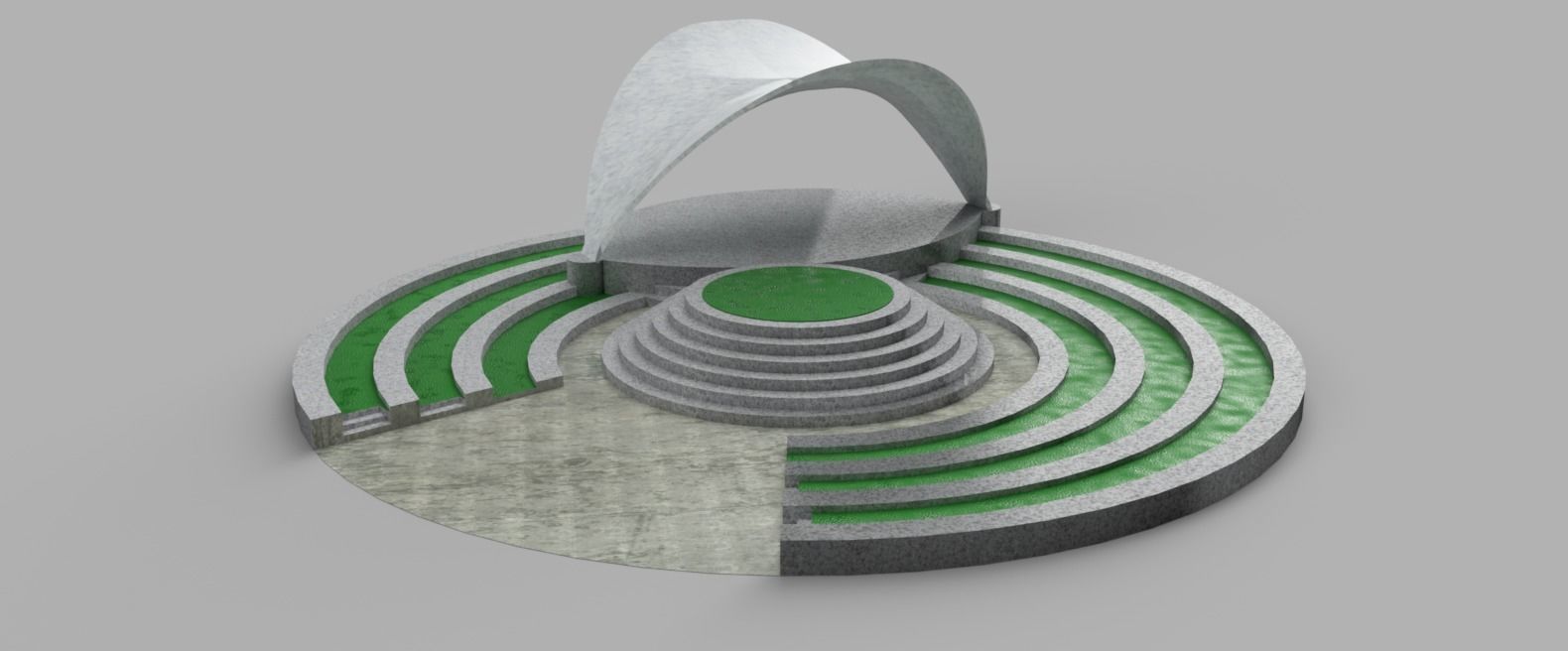 3D model oval stage VR / AR / low-poly | CGTrader
