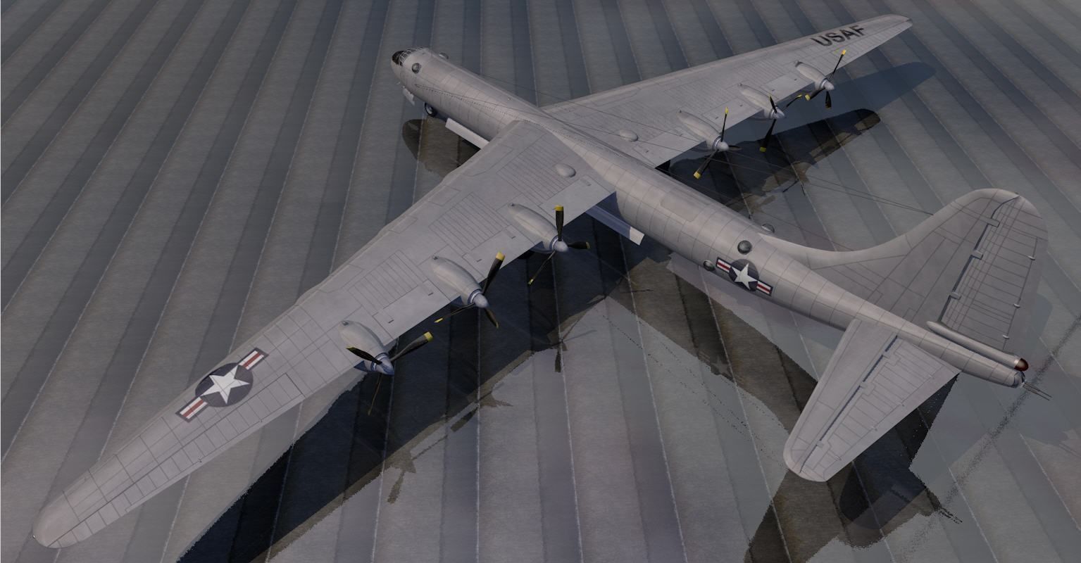 Convair XB-36 Peacemaker 3D model | CGTrader