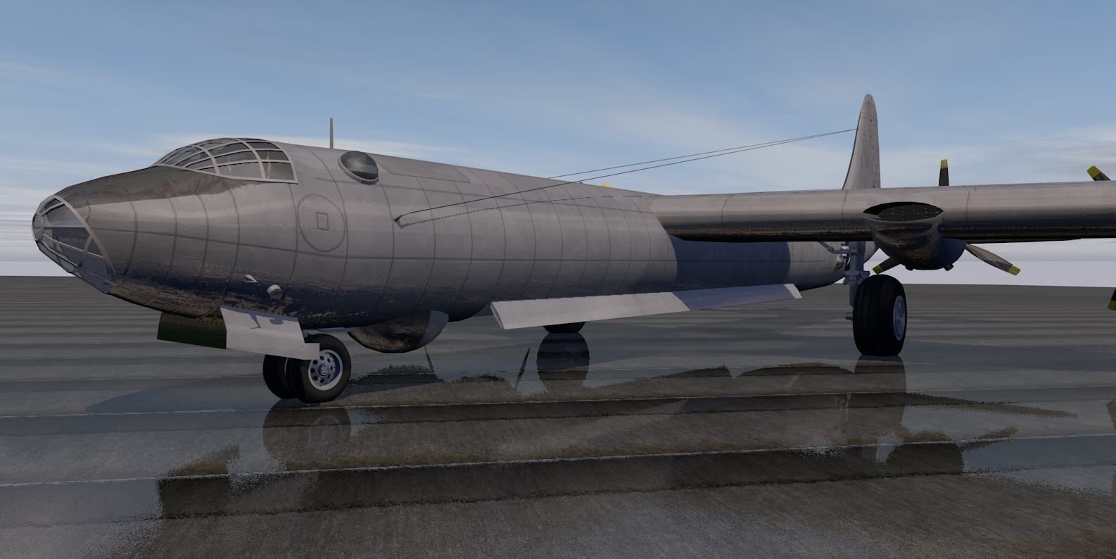 Convair XB-36 Peacemaker 3D model | CGTrader