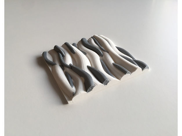 Wall Tile dual color 3D model 3D printable | CGTrader