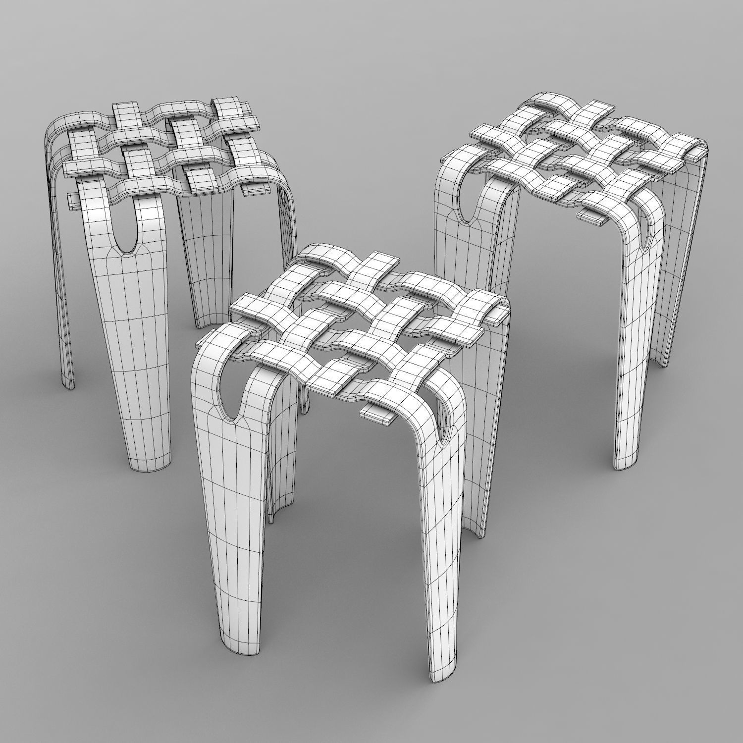 Weave Stool 3D model | CGTrader