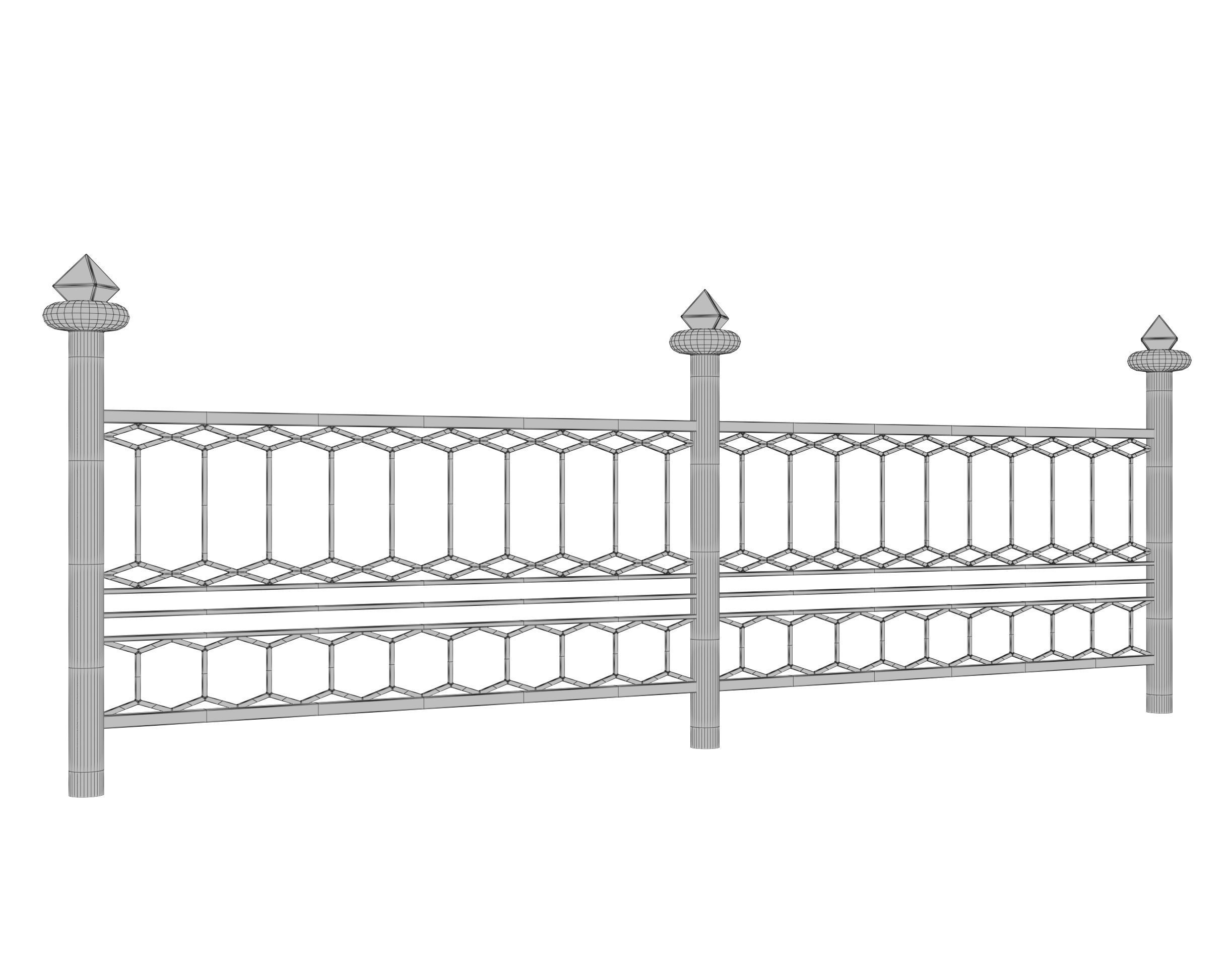 Set of metal fences 3D model | CGTrader