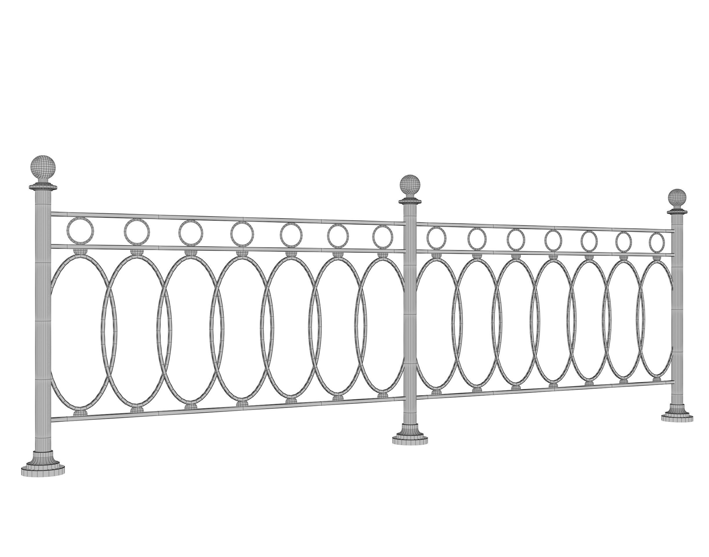 Set of metal fences 3D model | CGTrader