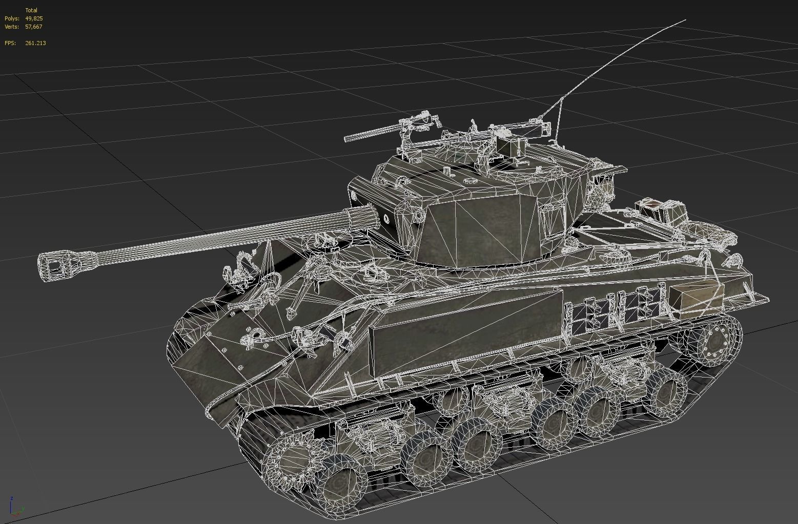 America M4 Sherman Medium Tank USA 3D model | CGTrader