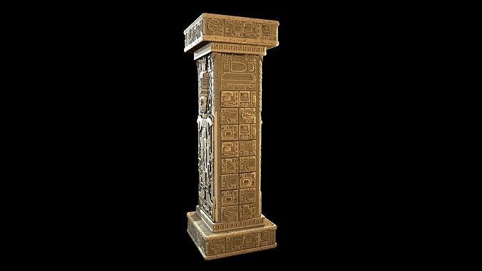 Mayan Pillar 3D model | CGTrader