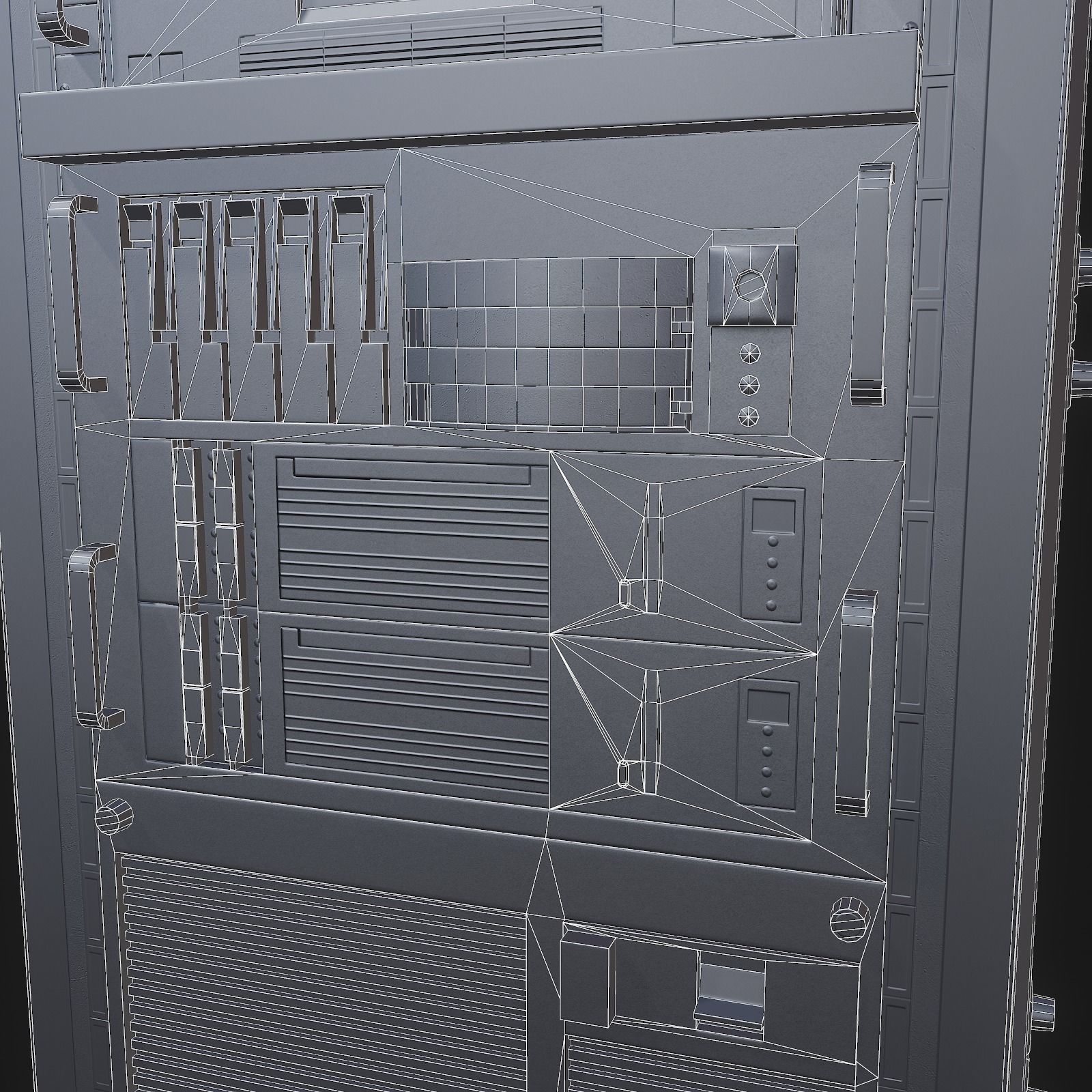 3D model Mainframe front server rack VR / AR / low-poly | CGTrader