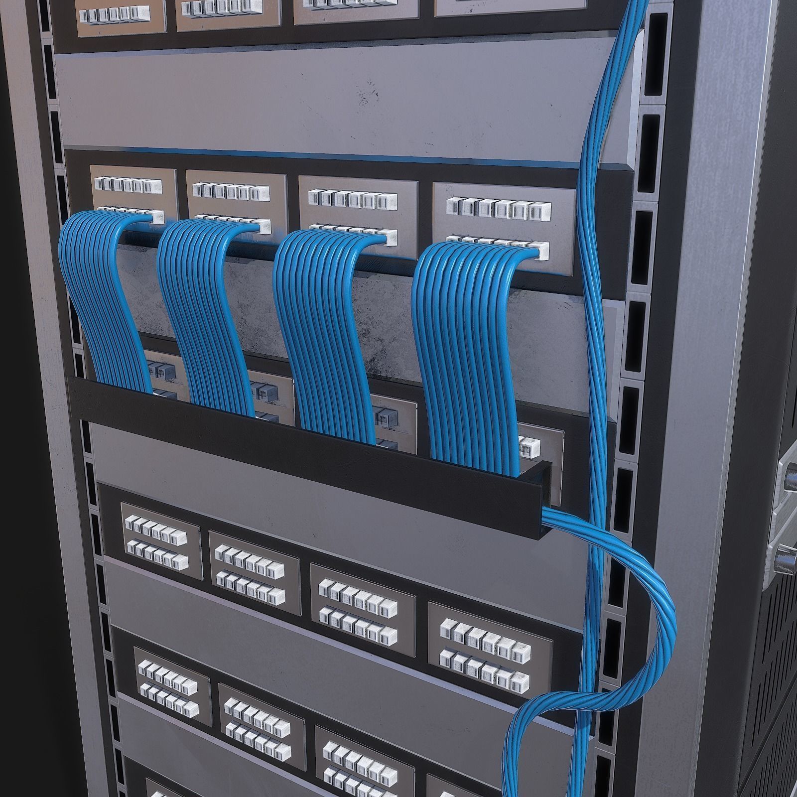 3D model Mainframe front server rack VR / AR / low-poly | CGTrader