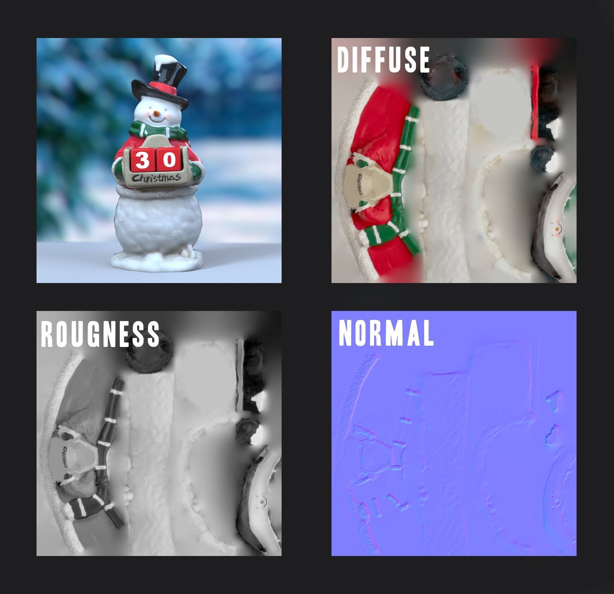 3D model Snowman Christmas 3D model scan VR / AR / low-poly | CGTrader