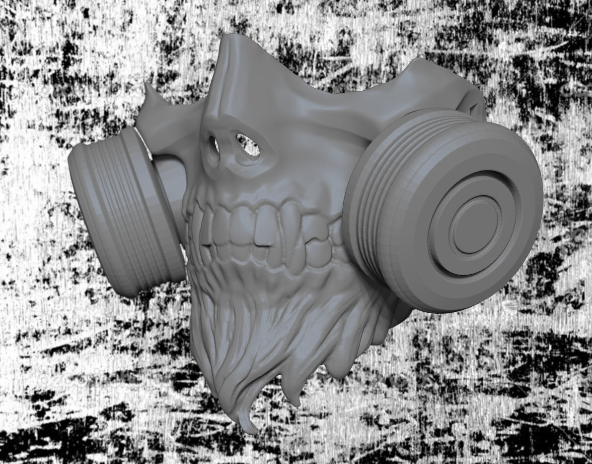 Skull Gas Mask free 3D model 3D printable | CGTrader