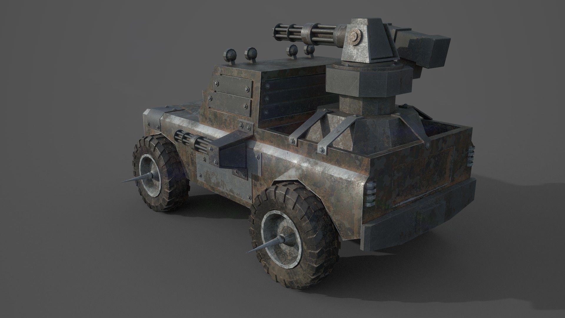 3D model Post Apocalyptic Monster Rover Truck VR / AR / low-poly | CGTrader