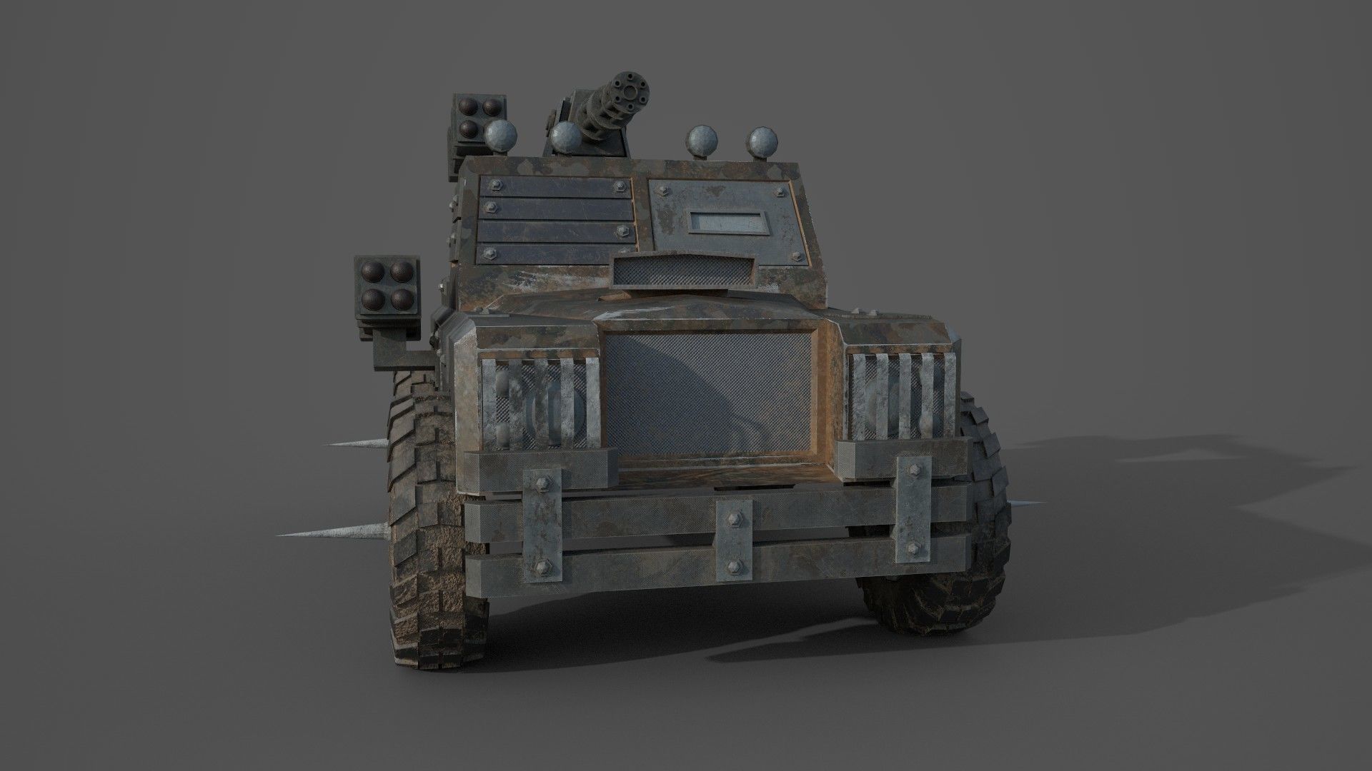 3D model Post Apocalyptic Monster Rover Truck VR / AR / low-poly | CGTrader
