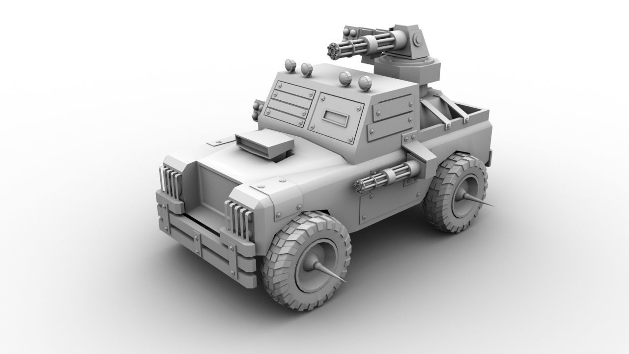 3D model Post Apocalyptic Monster Rover Truck VR / AR / low-poly | CGTrader