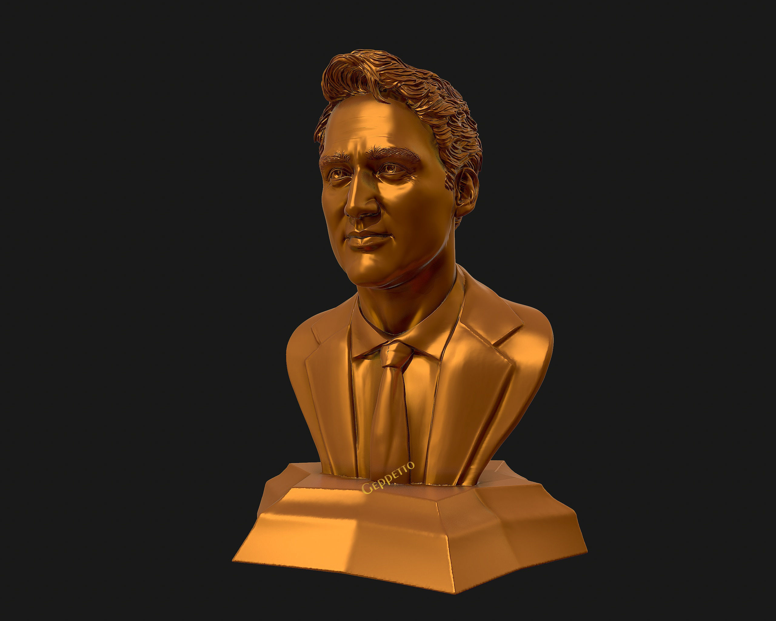 Justin Trudeau 3D portrait Ready to 3D print 3D model 3D printable ...