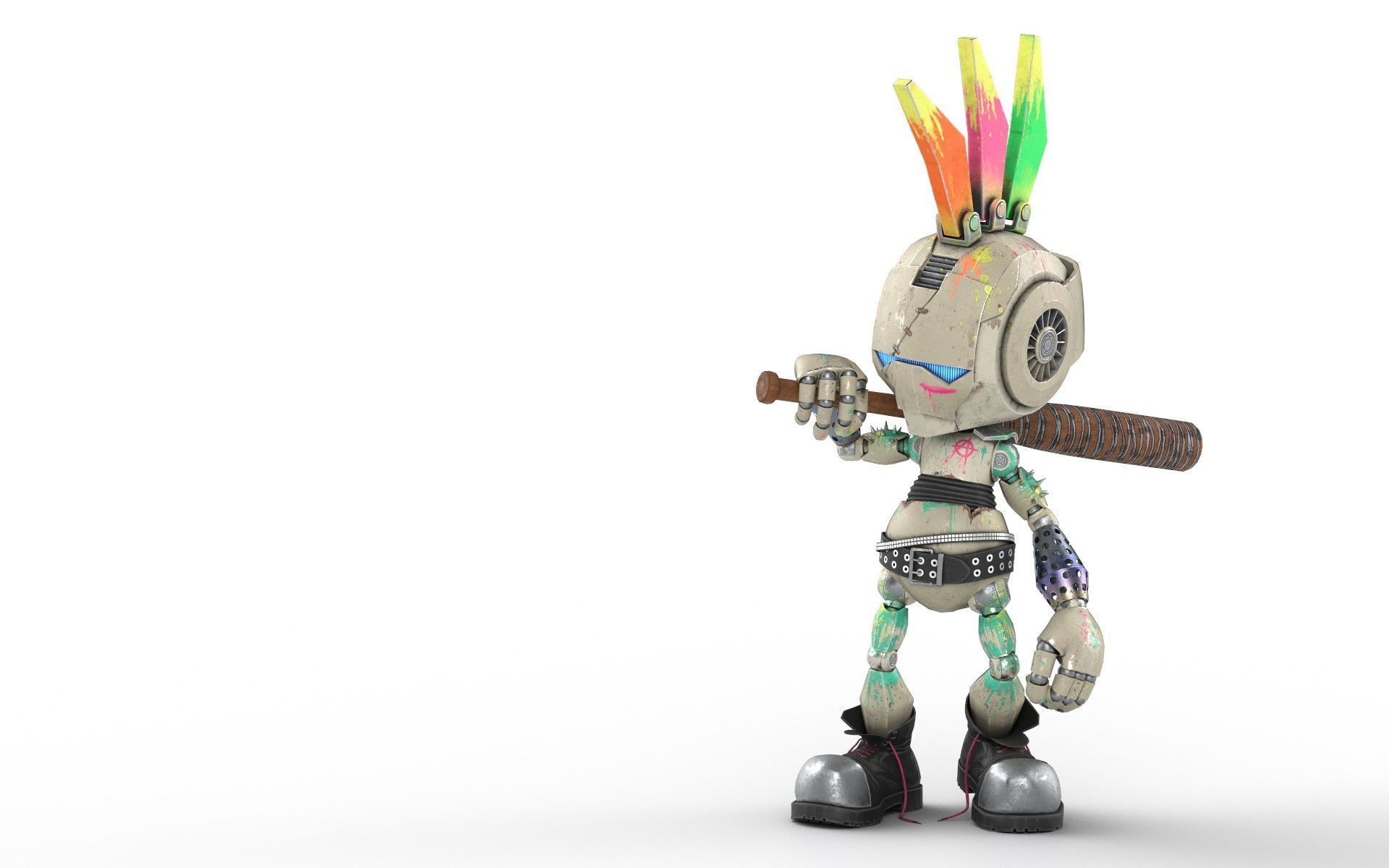 3D model Robo Punk VR / AR / low-poly rigged animated | CGTrader