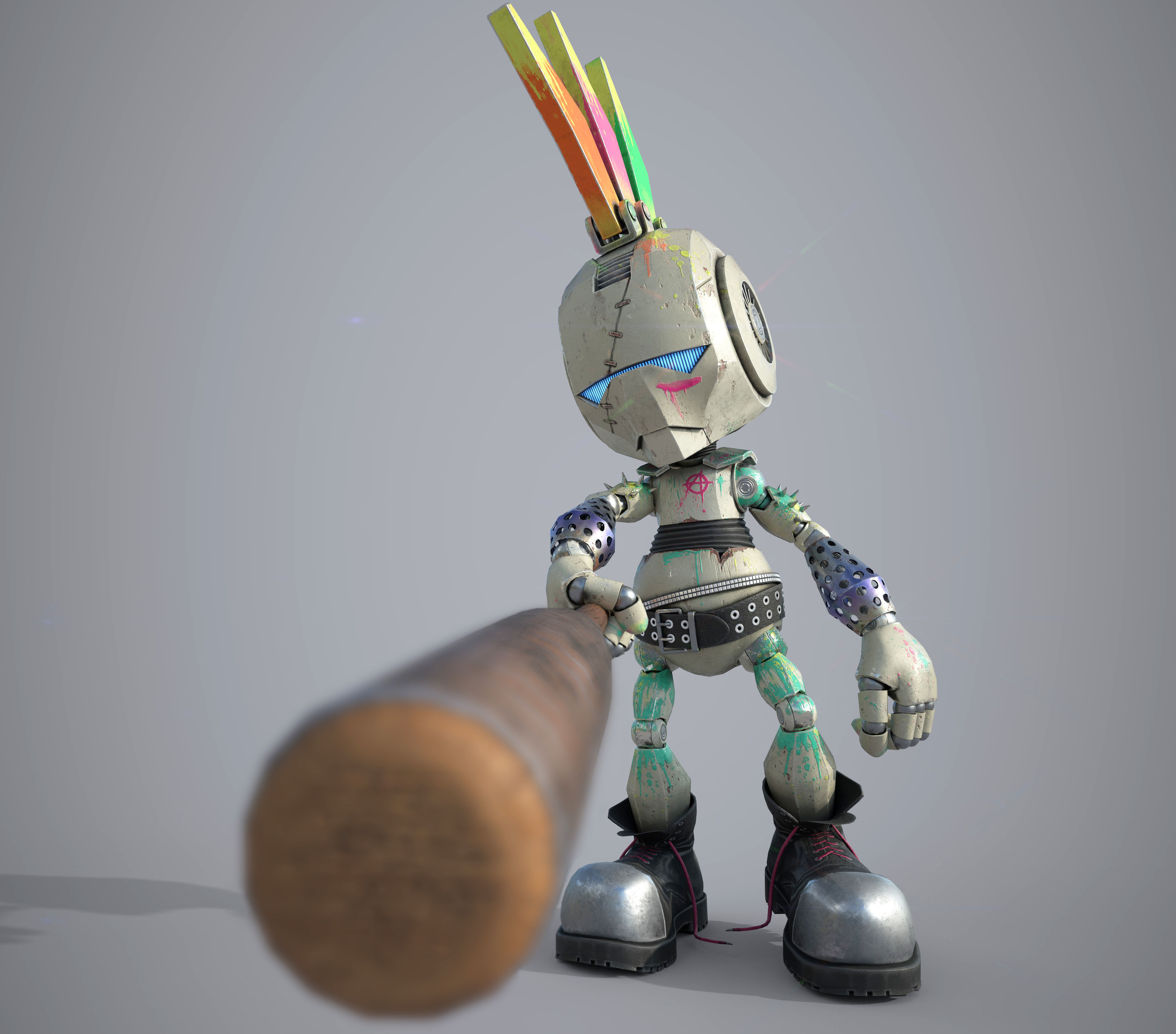 3D model Robo Punk VR / AR / low-poly rigged animated | CGTrader