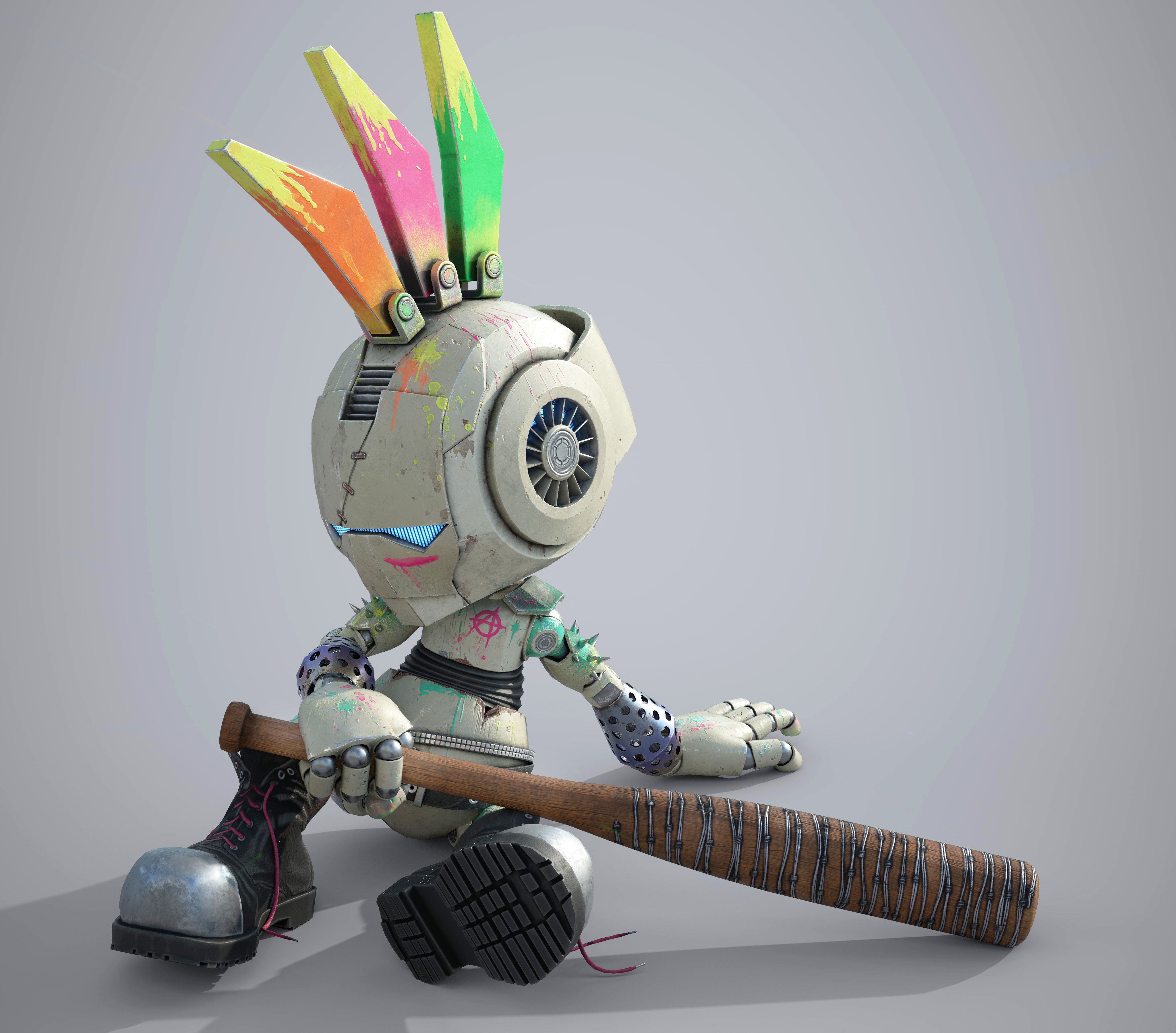 3D model Robo Punk VR / AR / low-poly rigged animated | CGTrader