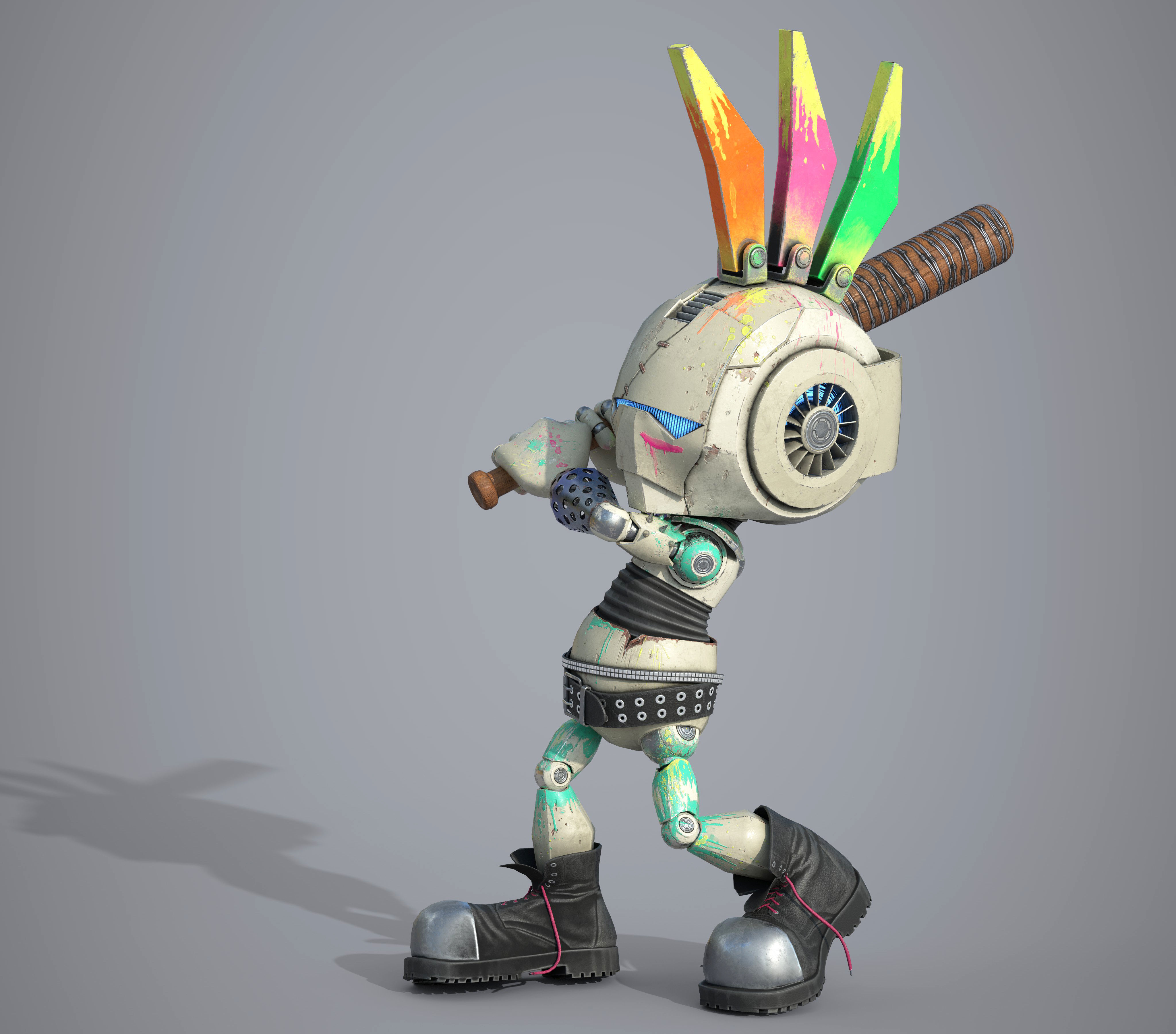 3D model Robo Punk VR / AR / low-poly rigged animated | CGTrader