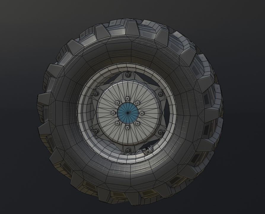 Set of wheels for MTZ 1221 tractor Assembly free VR / AR / low-poly 3D ...