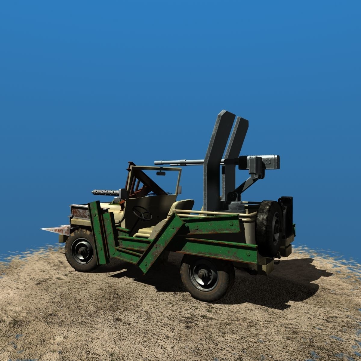 3D model Offroad Battle Car 05 VR / AR / low-poly | CGTrader