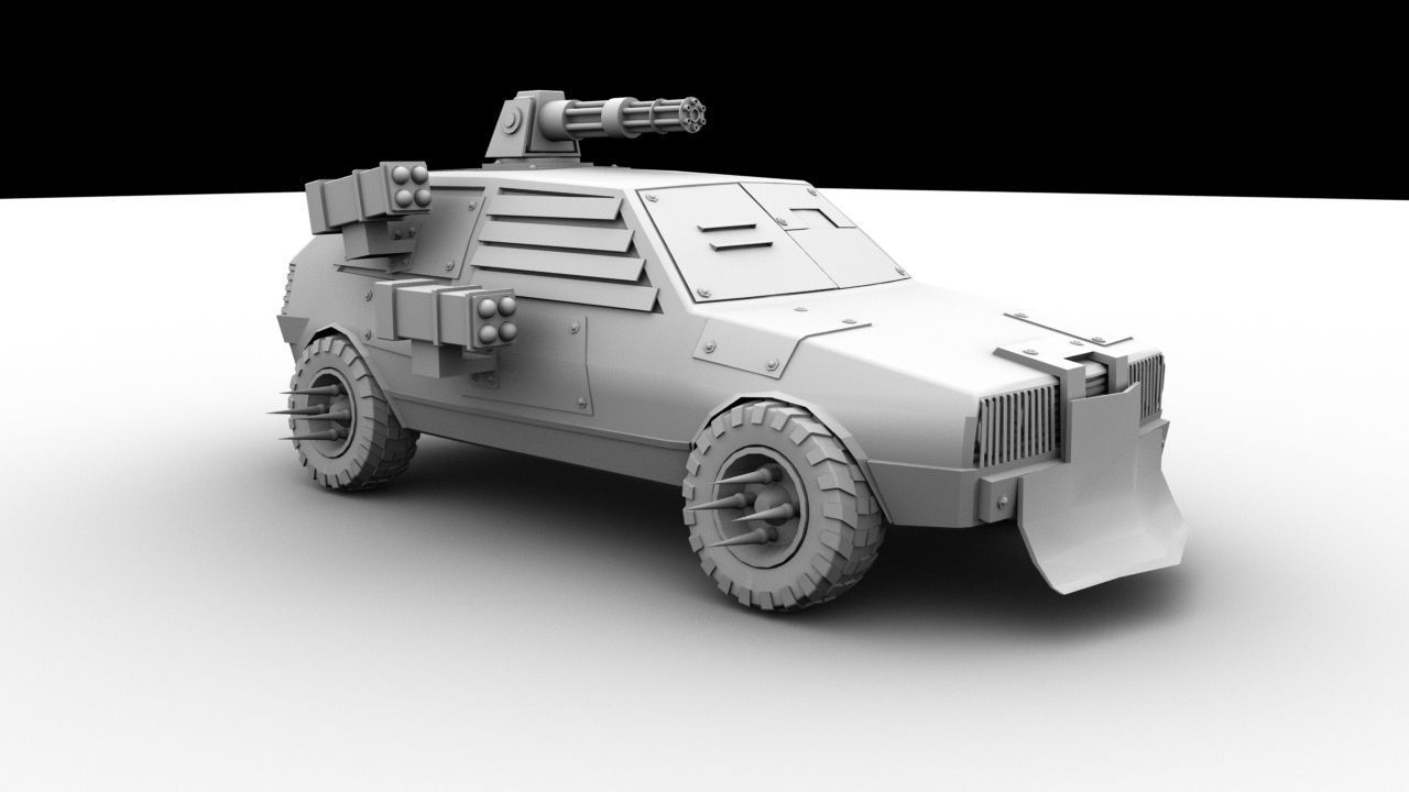 3D model Post Apocalyptic Monster VW Golf VR / AR / low-poly | CGTrader