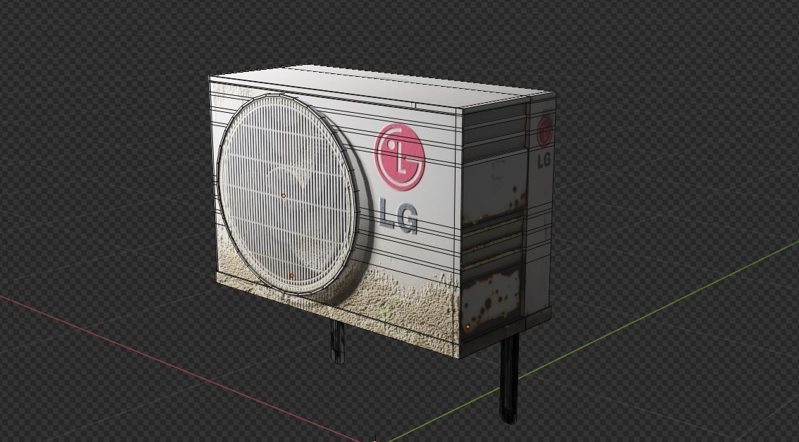 Low poly Air Conditioner Unit 3D model | CGTrader