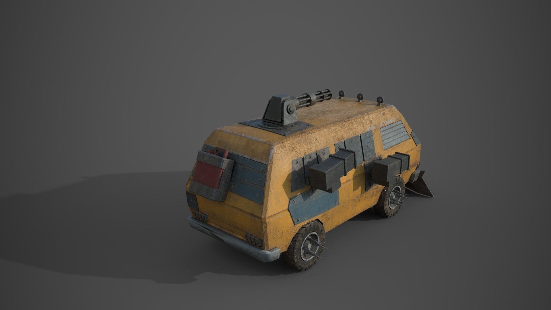 3D model Post Apocalyptic Monster VW Bus VR / AR / low-poly | CGTrader