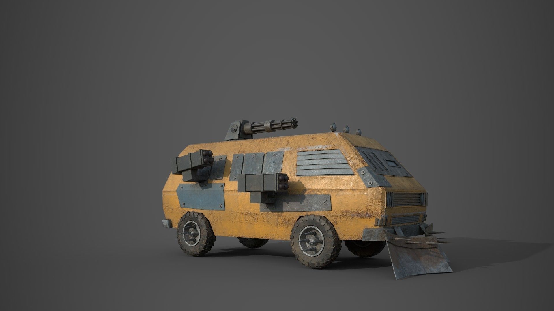 3D model Post Apocalyptic Monster VW Bus VR / AR / low-poly | CGTrader