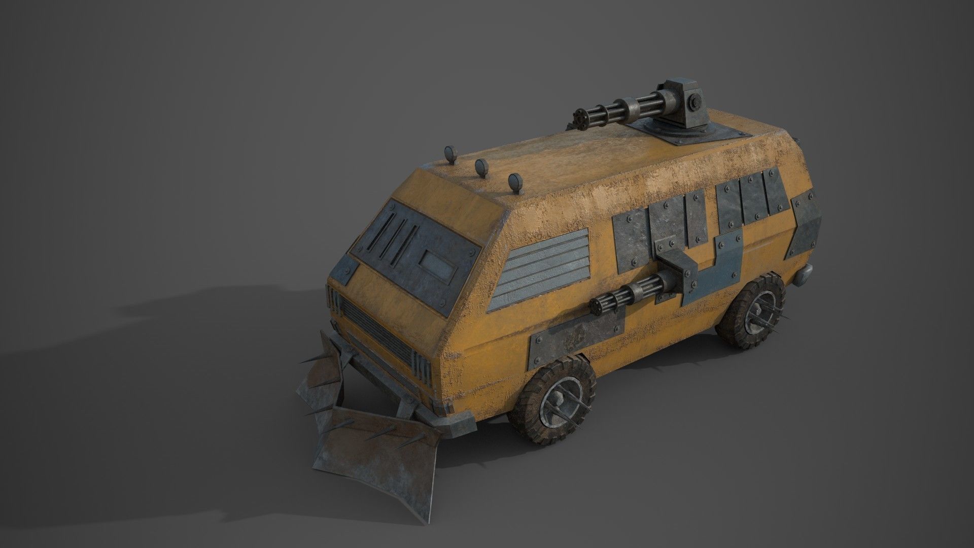 3D model Post Apocalyptic Monster VW Bus VR / AR / low-poly | CGTrader