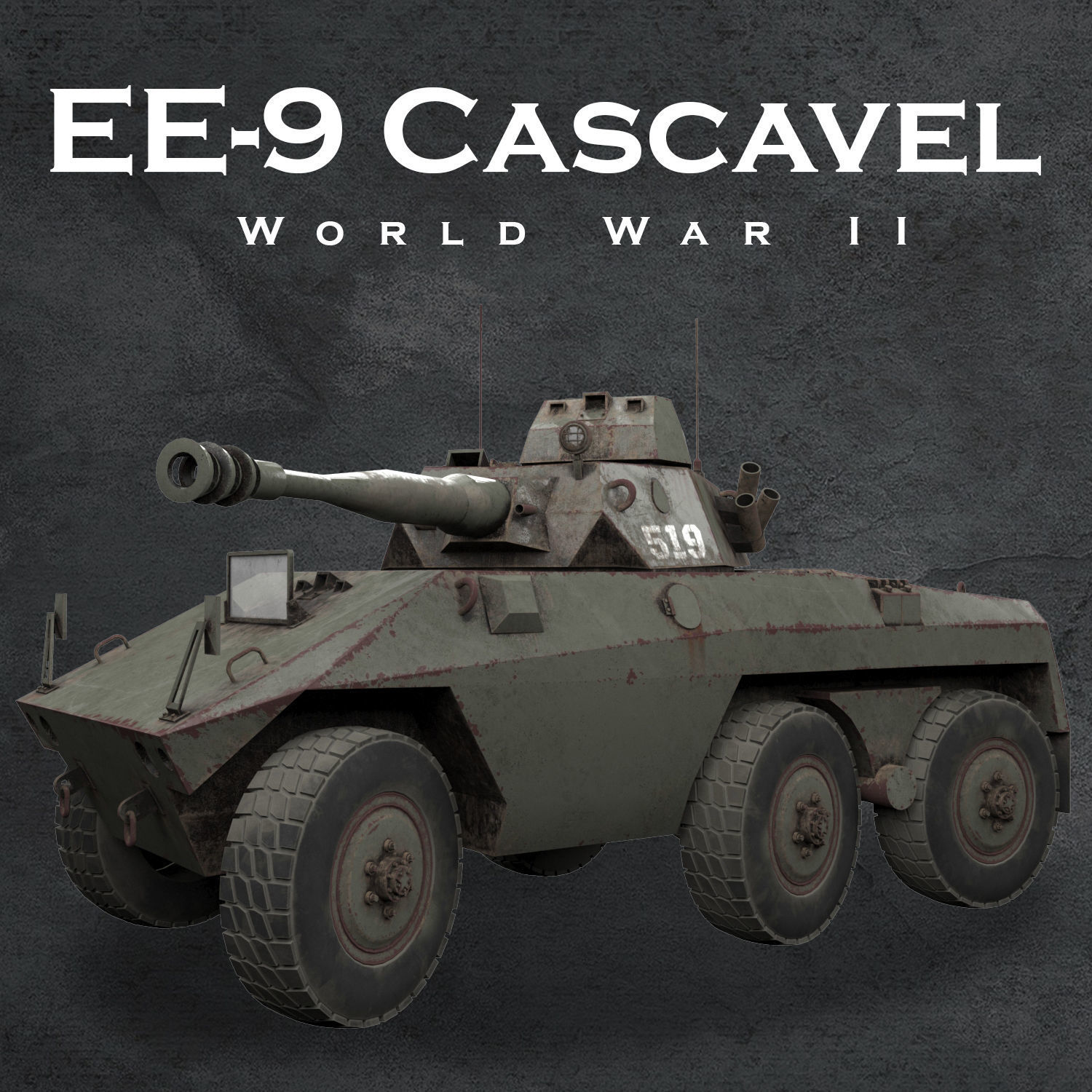 EE-9 Cascavel ver 2 free VR / AR / low-poly 3D model | CGTrader