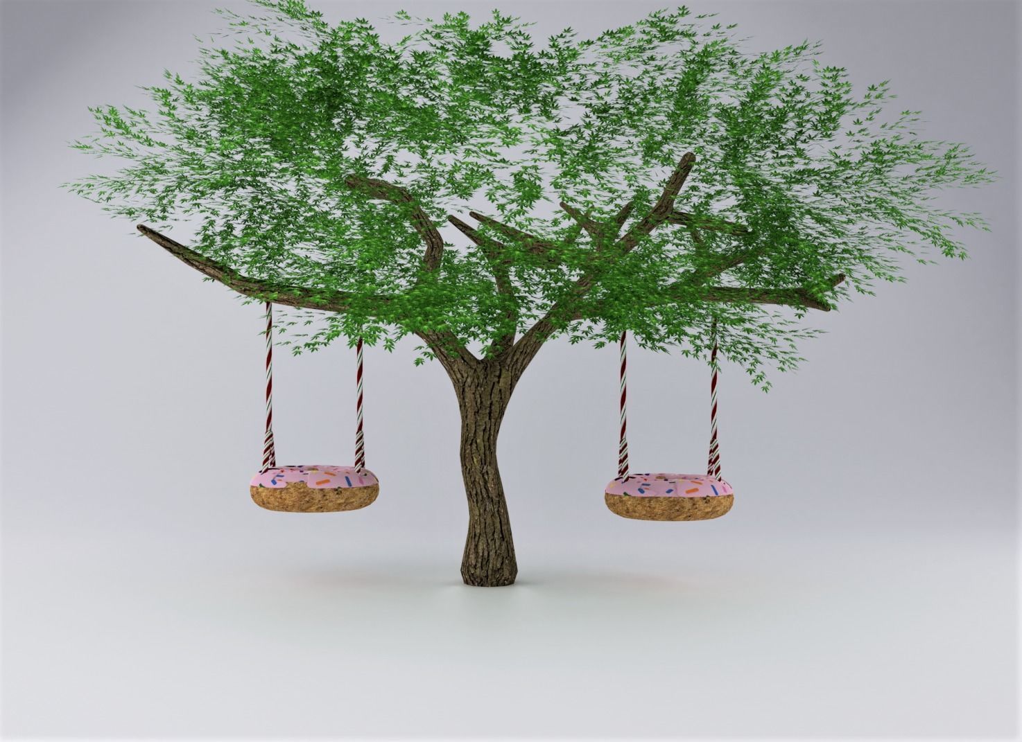 Doughnut Swing Tree 3D model | CGTrader