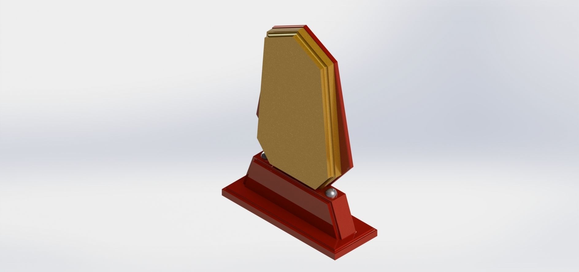 Plaque Model Set golden trophy 3D model | CGTrader