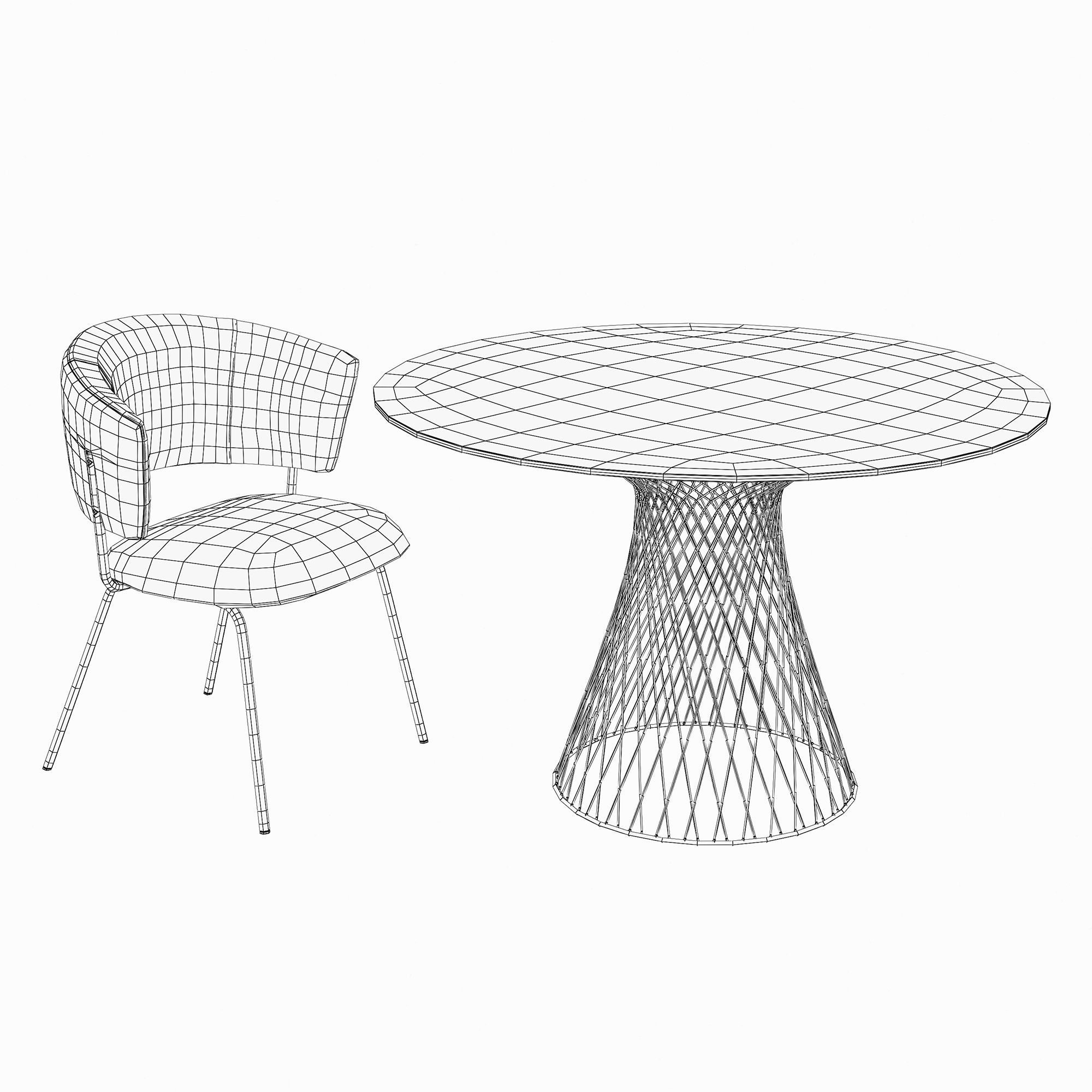Portello Chair and Lexington Table 3D model | CGTrader