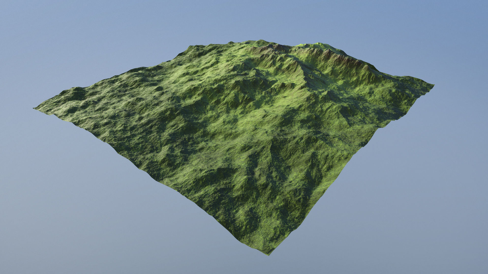3D model Terrain Hills Landscape Mountain Environment Highlands PBR 07 ...