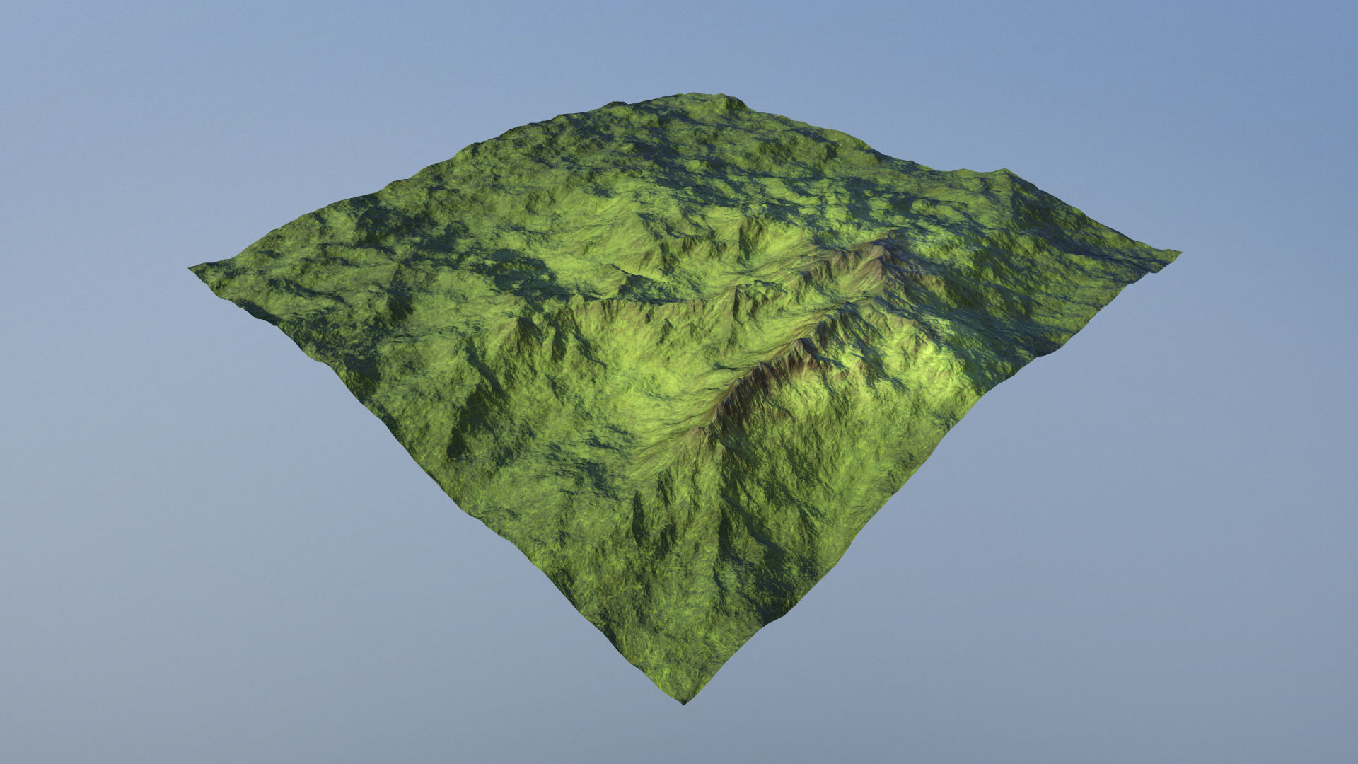 3D model Terrain Hills Landscape Mountain Environment Highlands PBR 07 ...