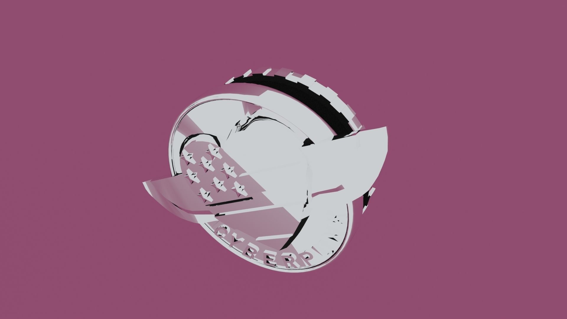 cyberpunk badge 3D model 3D printable | CGTrader